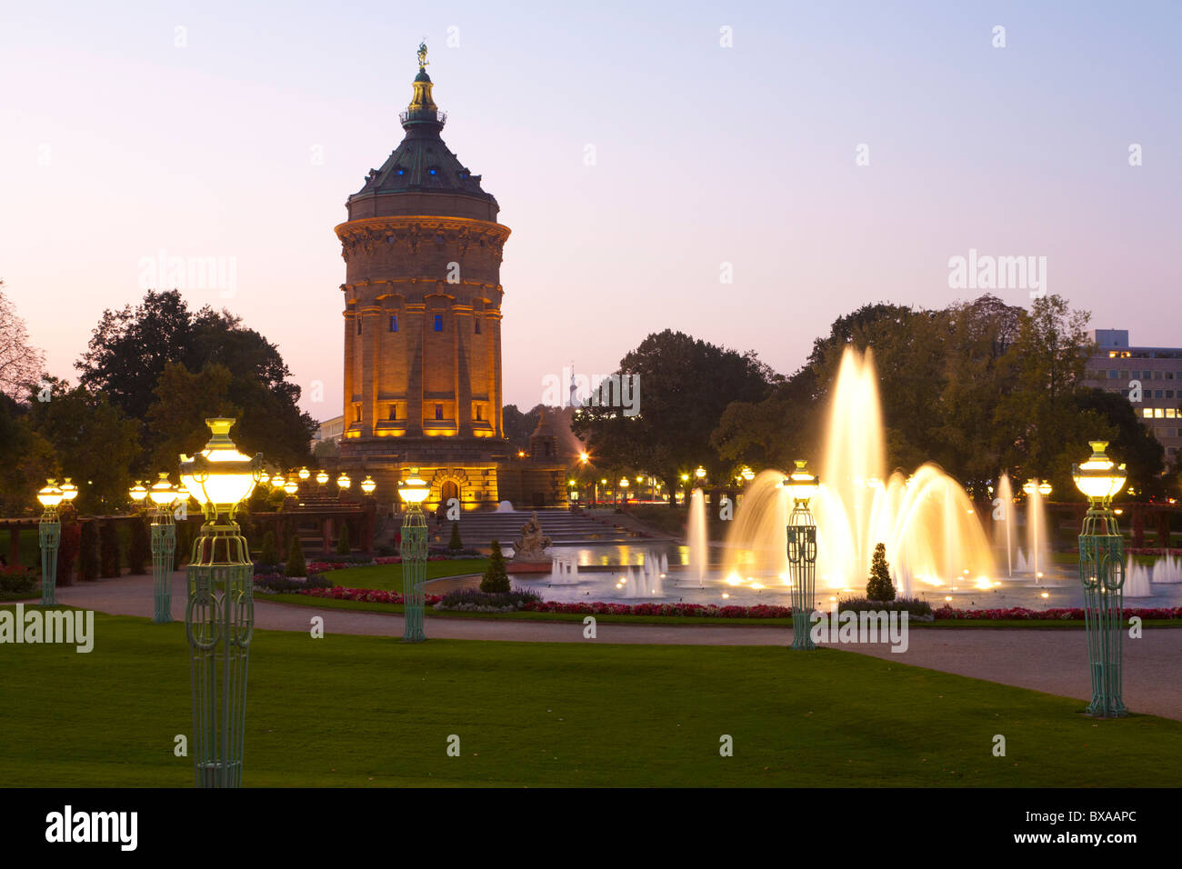 WATER TOWER, LANDMARK, PARKWAY, JUGENDSTIL, FRIEDRICHSPLATZ PLACE ...