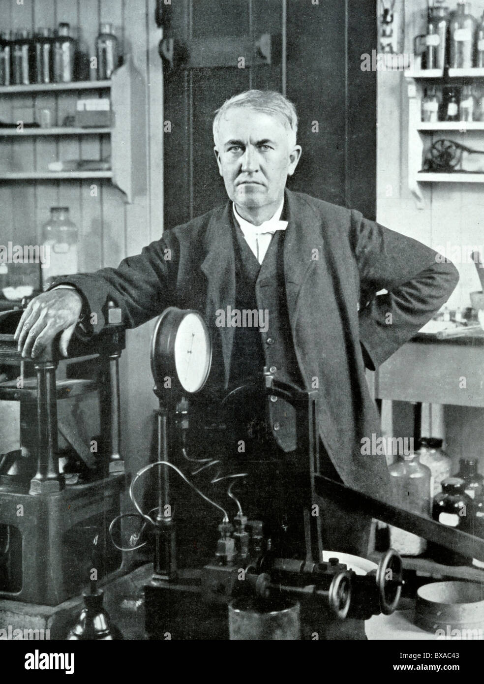 Portrait of Thomas Alva Edison or Thomas Edison (1847-1931) American ...