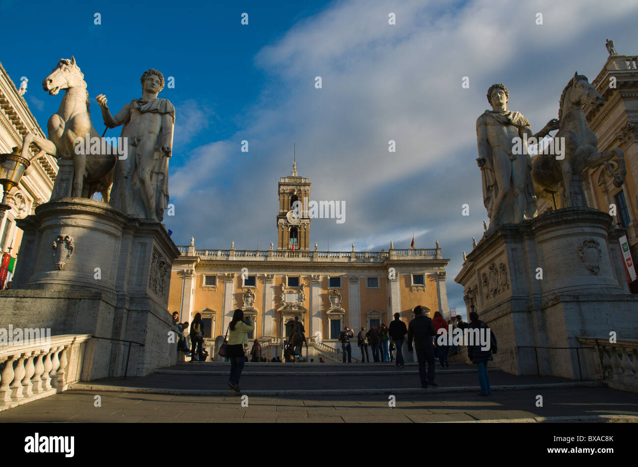End of Cordonata the staircase by Michelangelo to Campidoglio at Piazza ...