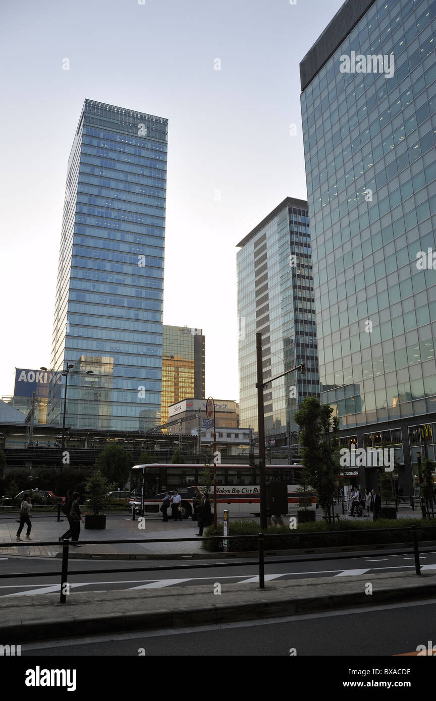 Glass towers in Akihabara at sunset, Tokyo, Japan Stock Photo - Alamy