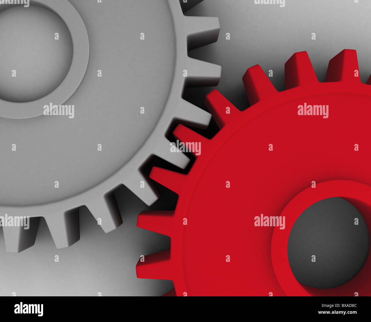 3d render of two gears. Connection concept Stock Photo - Alamy