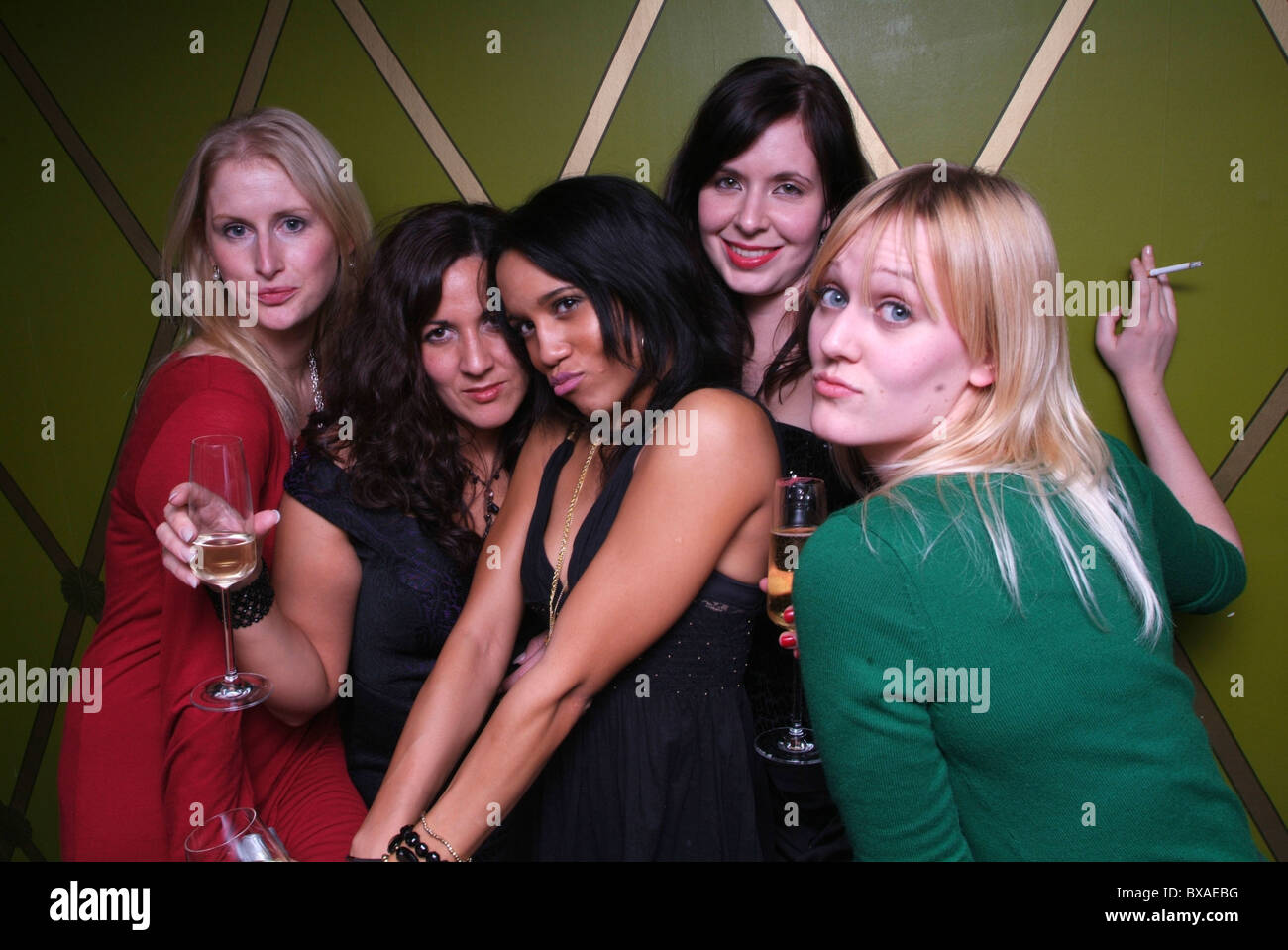 Girls at a Private club on a night out Stock Photo - Alamy