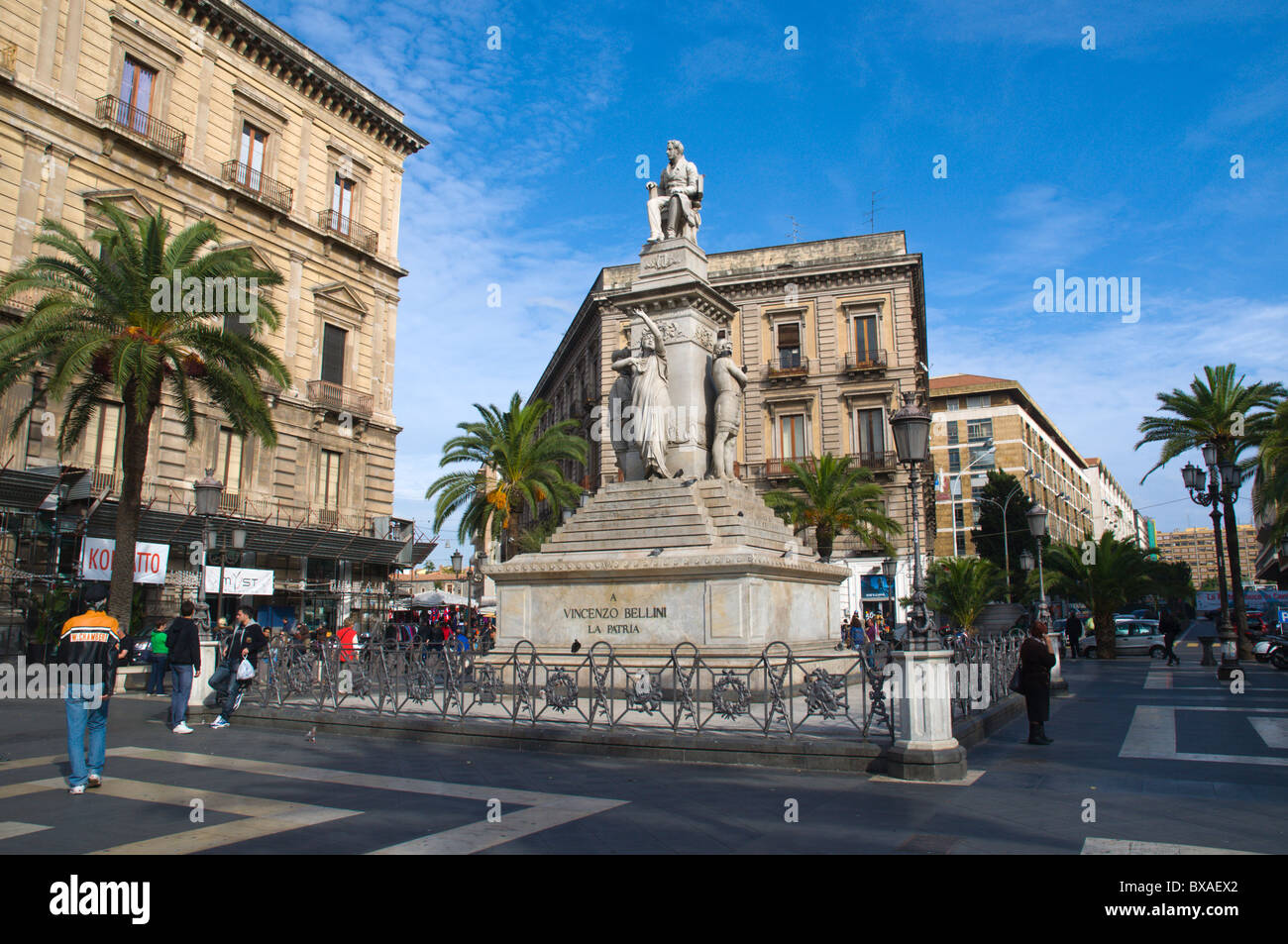 Piazza Bellini central Catania Sicily Italy Europe Stock Photo - Alamy