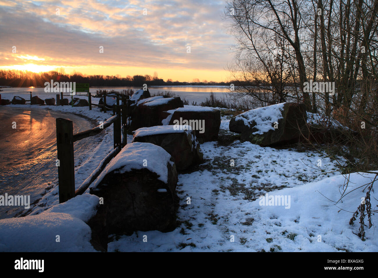 Winter Parkland Scenes Nottingham England Stock Photo - Alamy