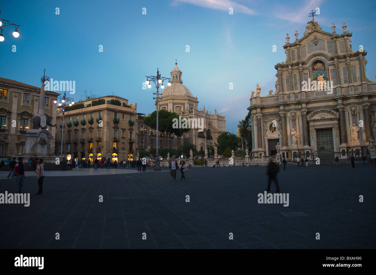 Piazza del Duomo square Catania Sicily Italy Europe Stock Photo - Alamy