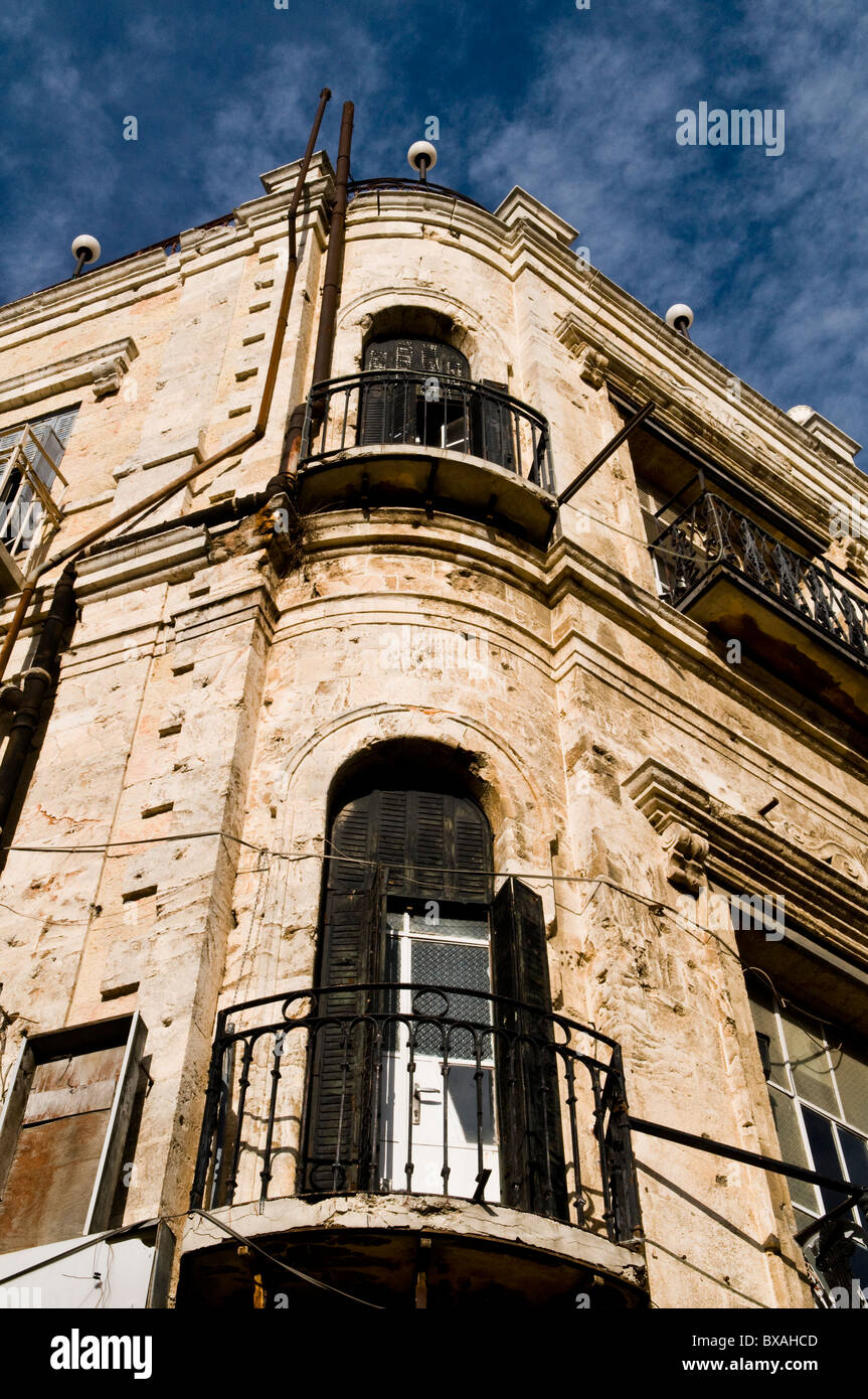 Beautiful old buildings along Jaffa street in downtown Jerusalem Stock ...