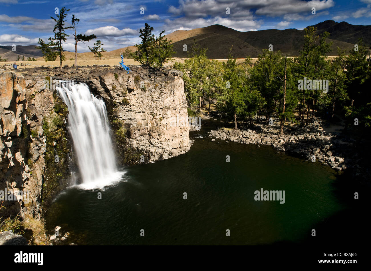 Ulaan Tsutgalan waterfalls in the Orkhon valley in Mongolia Stock Photo ...
