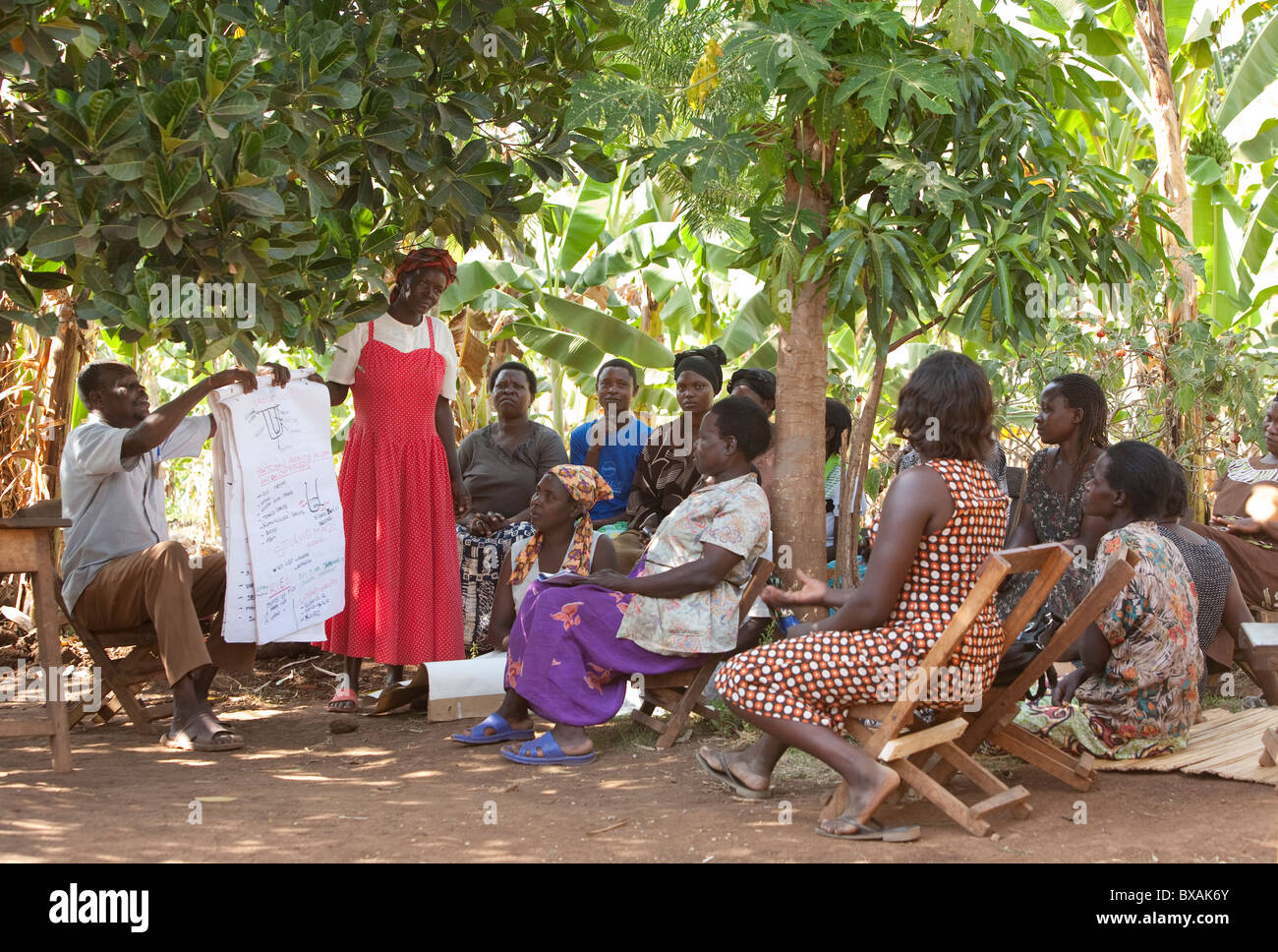 Villagers attend a community meeting in Buwanyanga Village - Sironko ...