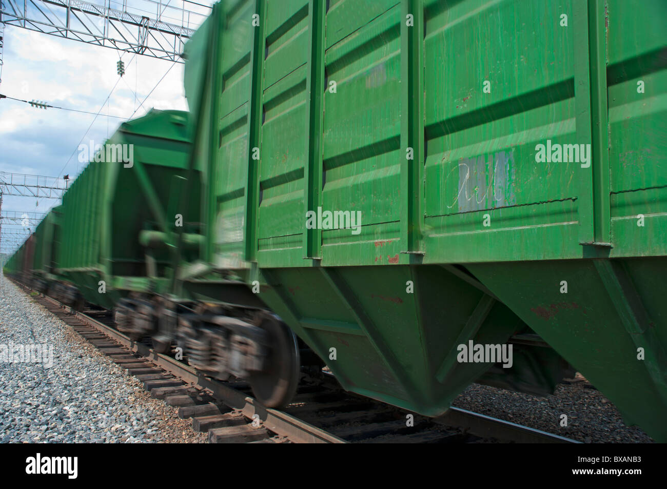 Train the car movement Stock Photo - Alamy