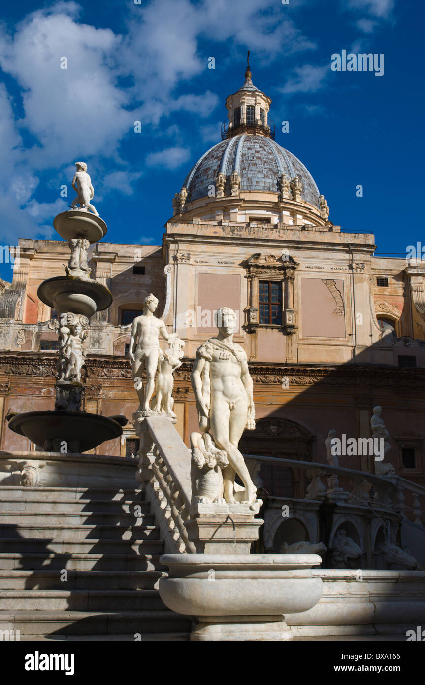 Piazza Pretoria the central square Palermo Sicily Italy Europe Stock ...