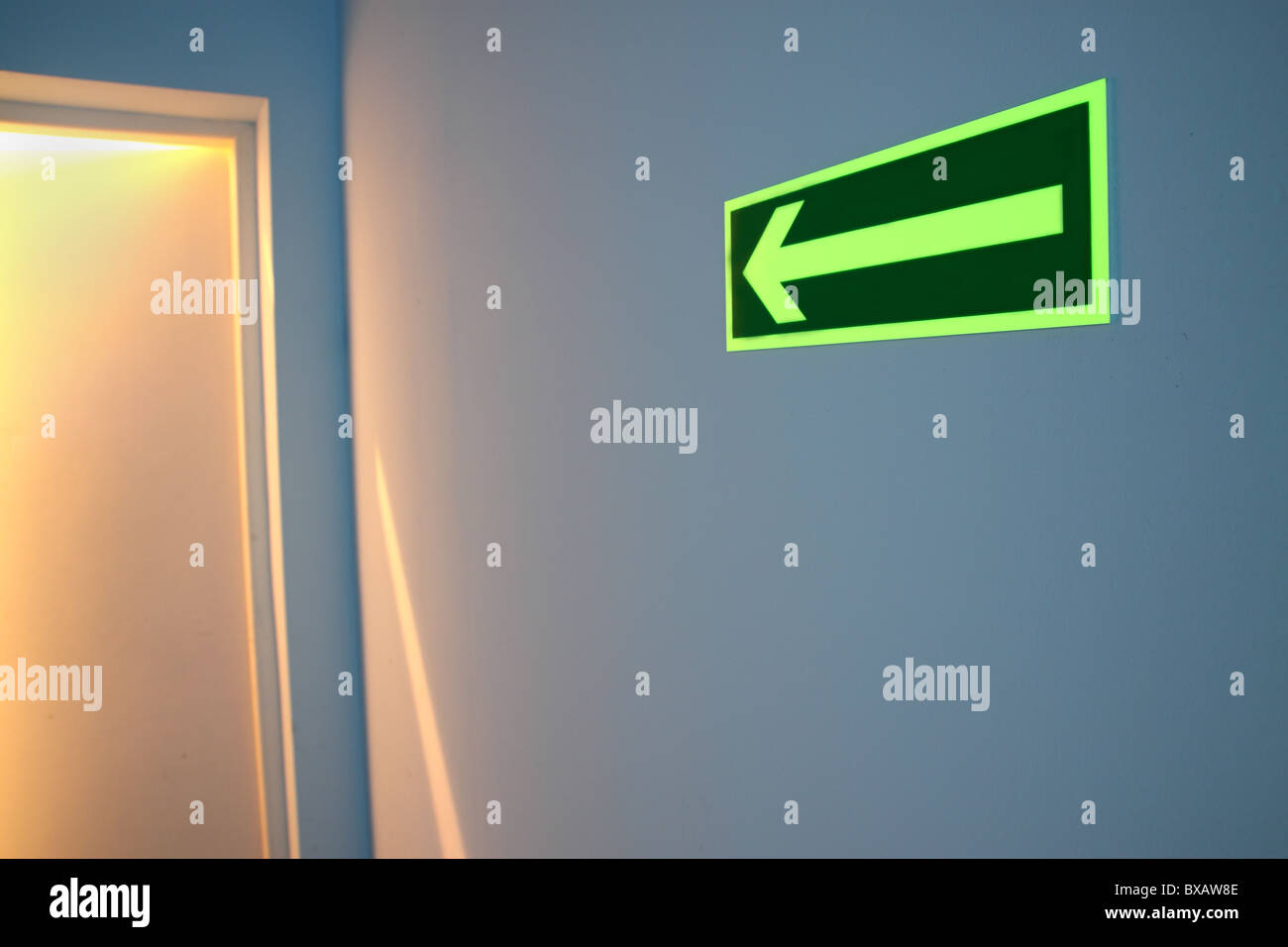 emergency exit in workplace Stock Photo - Alamy
