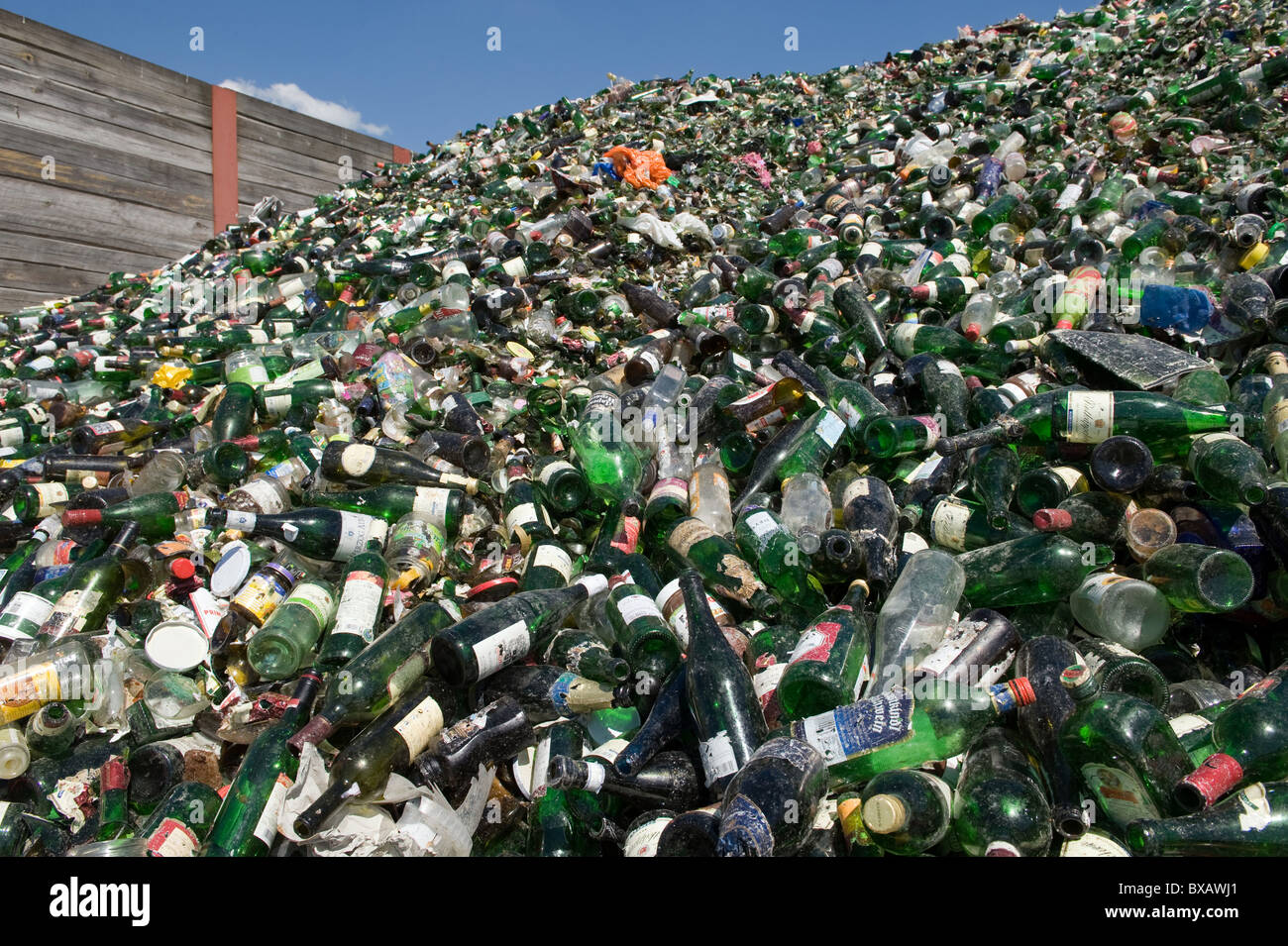 Glass recycling at ALBA company, Berlin, Germany Stock Photo - Alamy