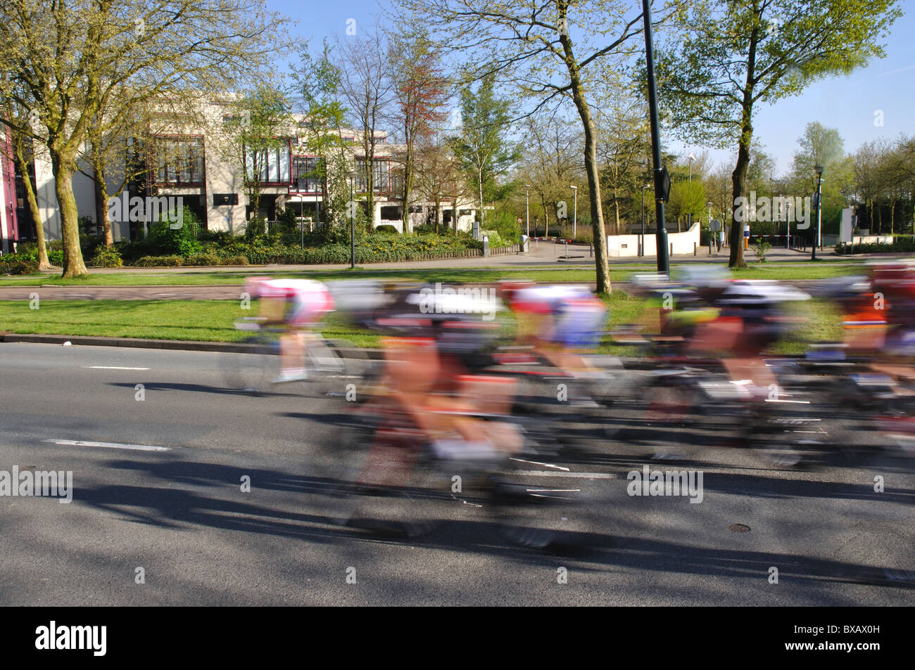A group of bikers sprinting to the finish line Stock Photo - Alamy