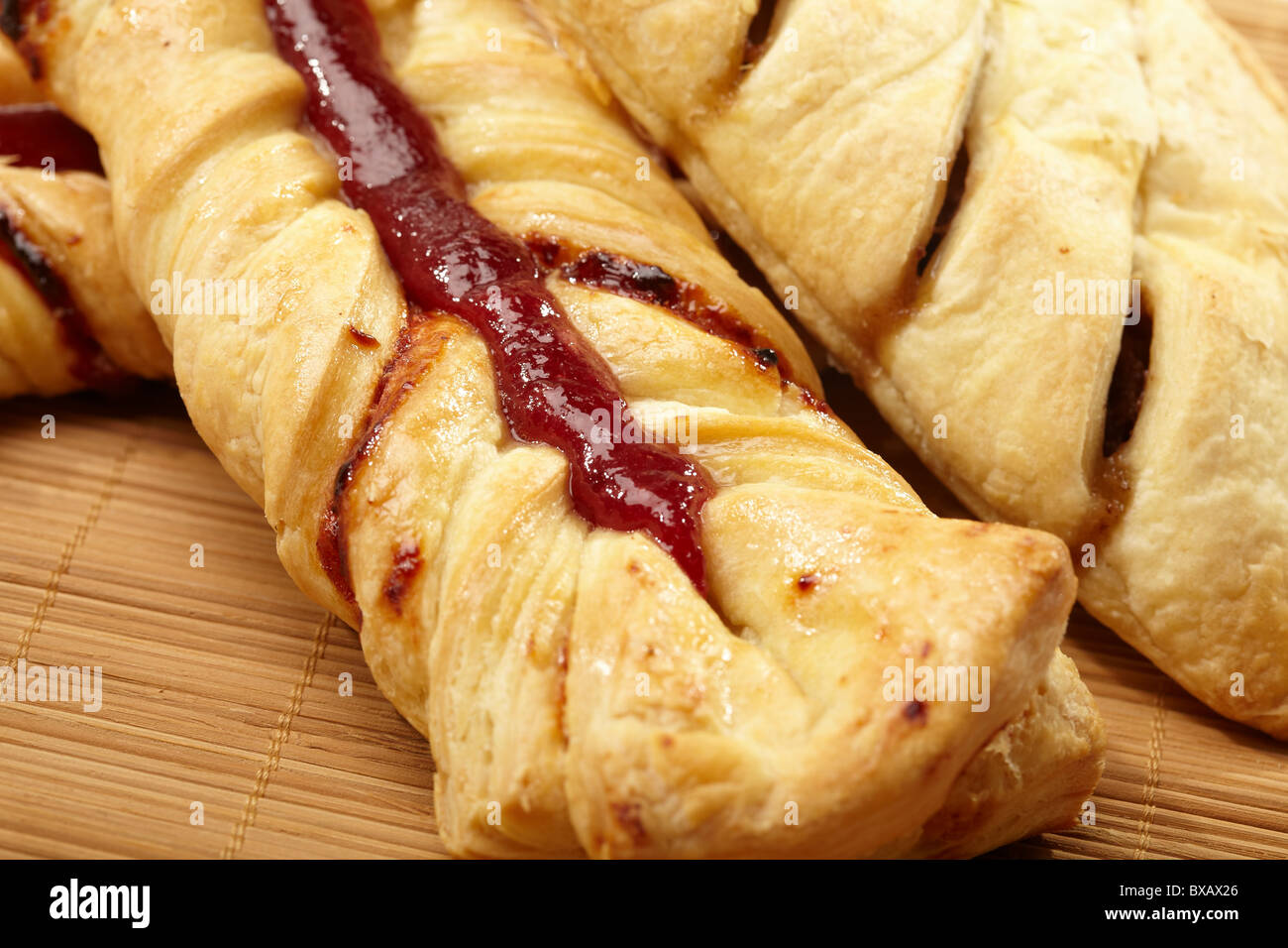 puff pastry with jam Stock Photo - Alamy