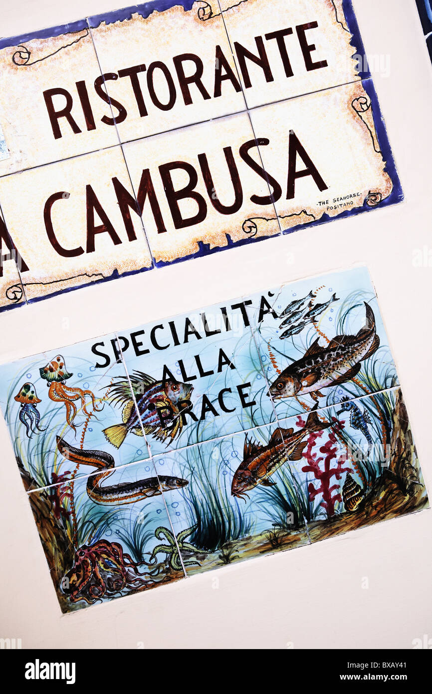 Restaurant sign board, close-up Stock Photo - Alamy