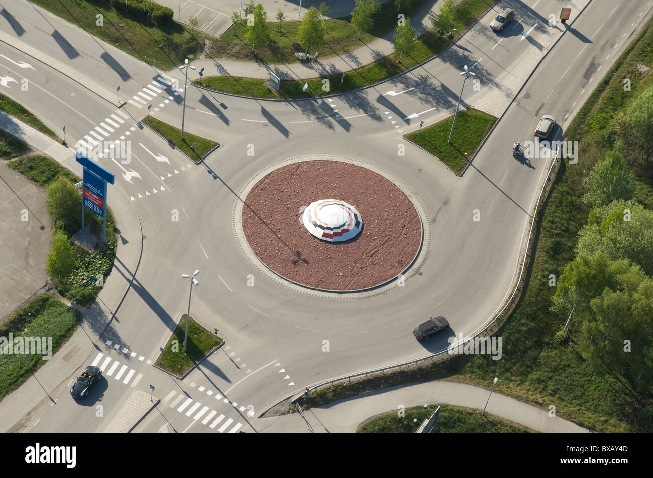 Roundabout aerial sweden hi-res stock photography and images - Alamy