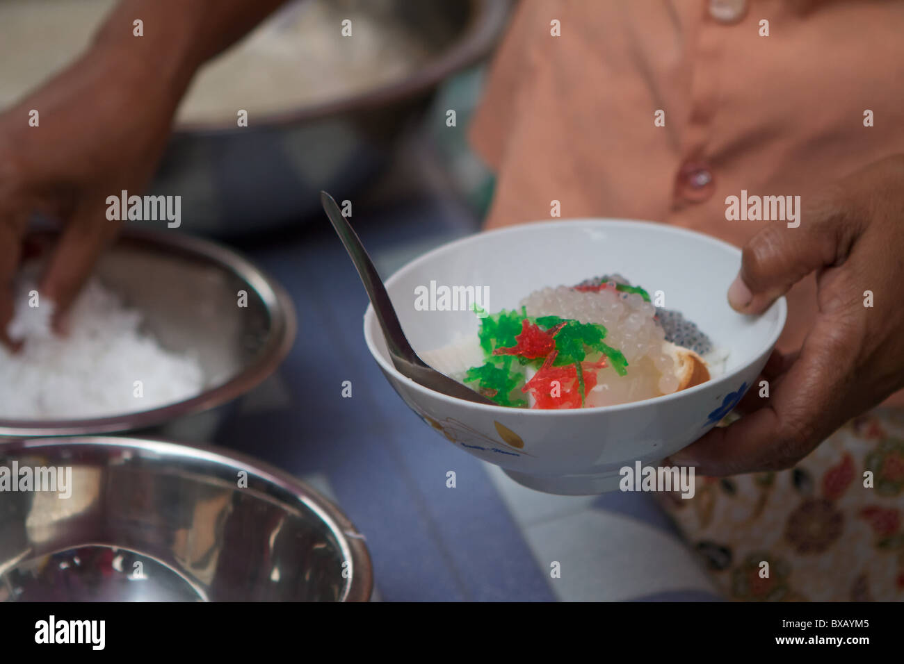burmese dish, different kind of jelly Stock Photo - Alamy