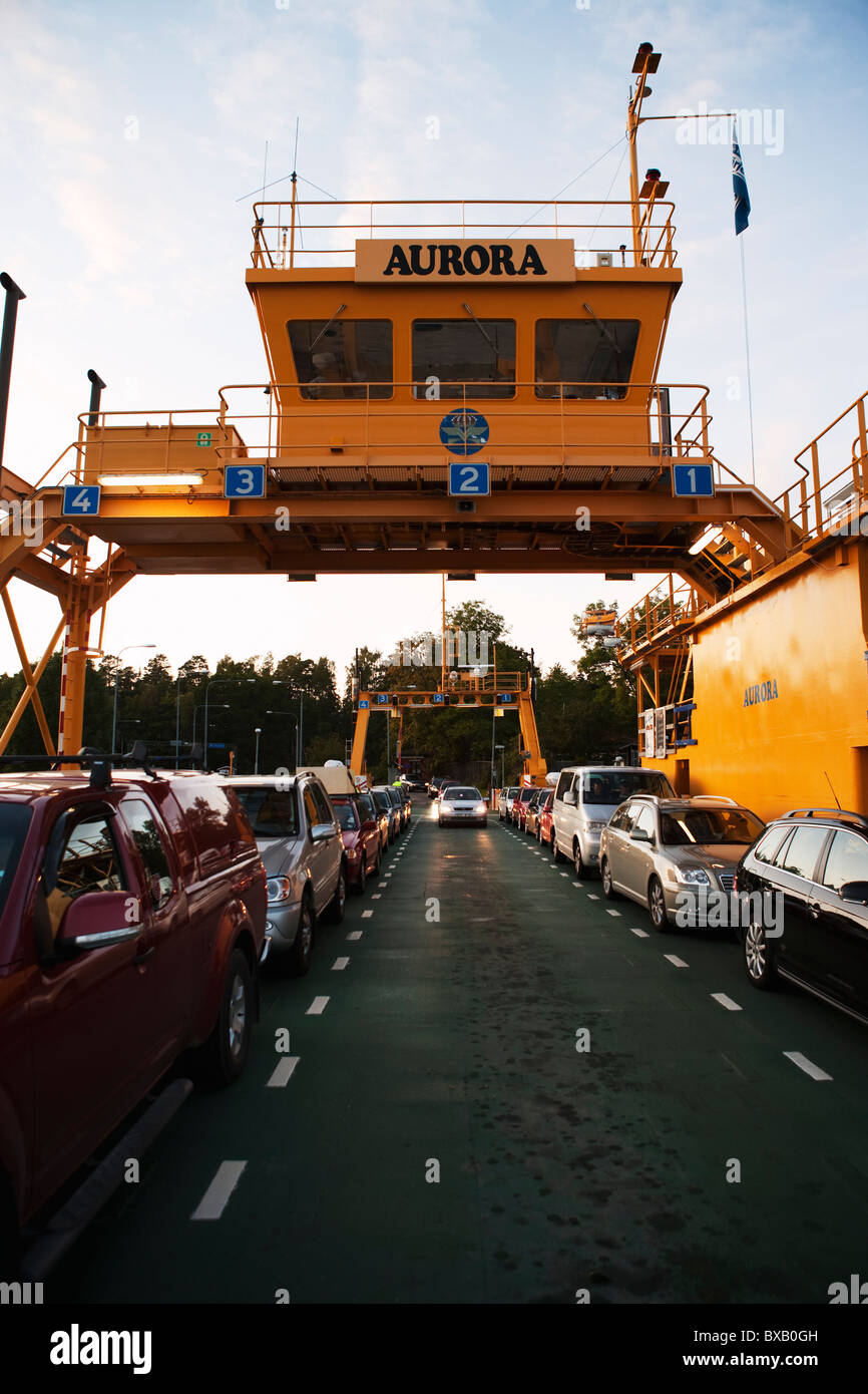 Cars on ferry Stock Photo - Alamy