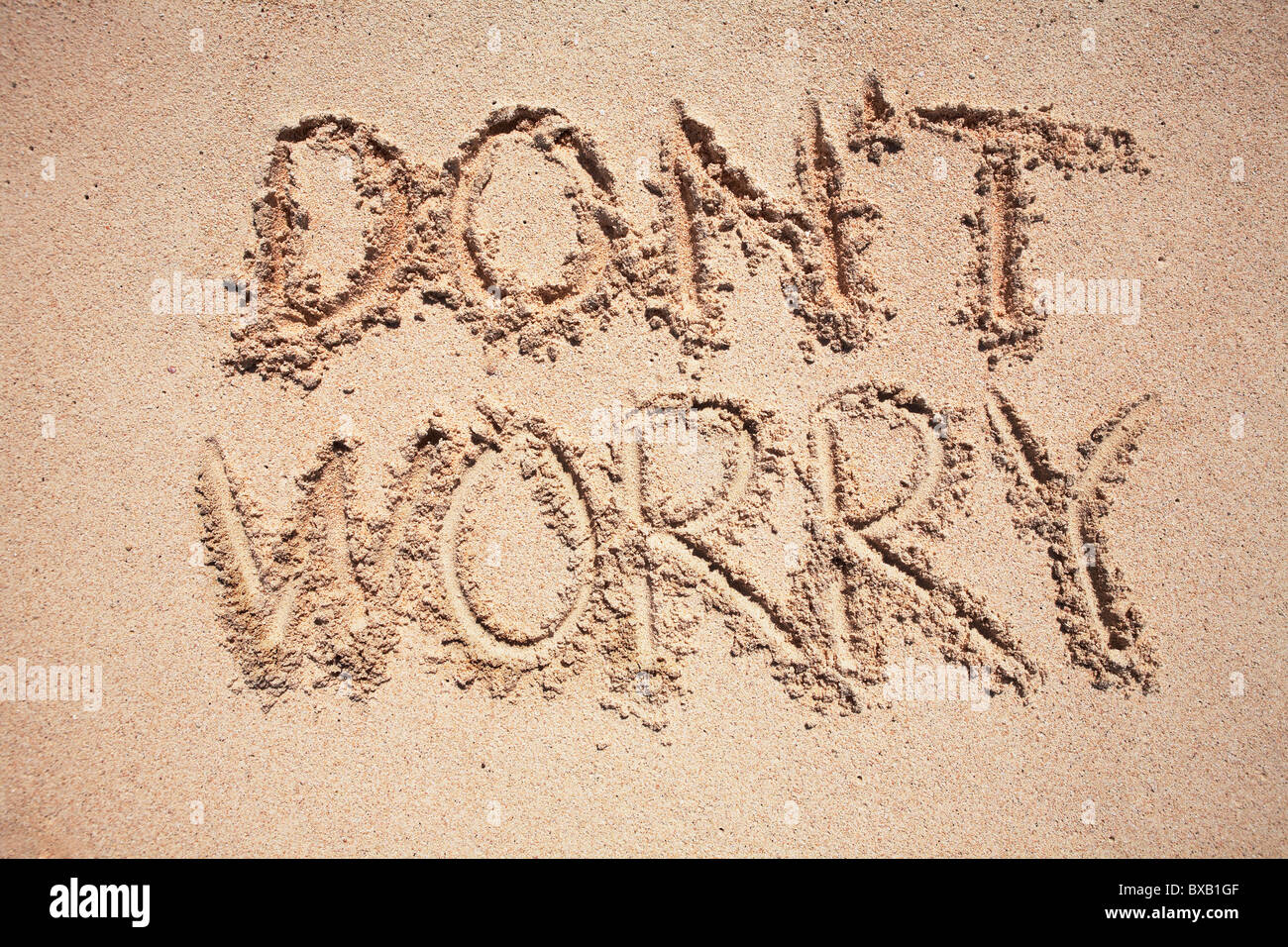 Dont happy be worry hi-res stock photography and images - Alamy