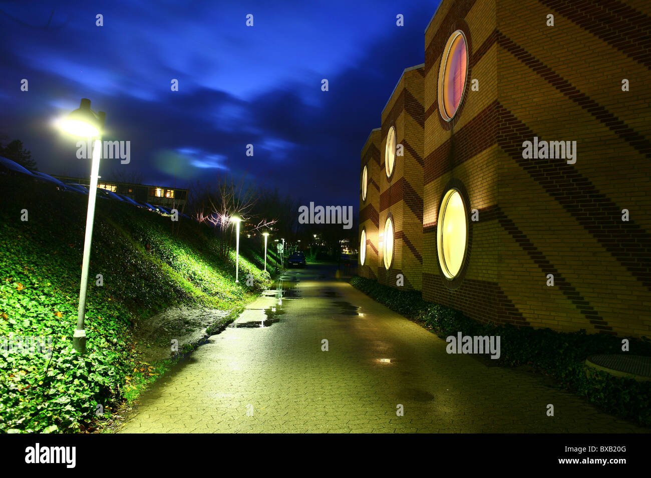 Scenes from Denmark, night in the town Stock Photo - Alamy