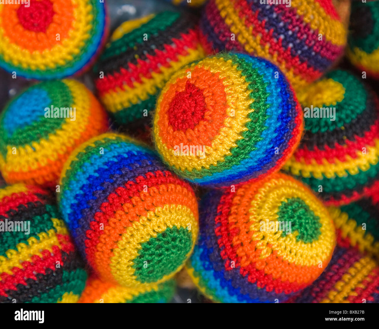 Multi coloured ball, close-up Stock Photo - Alamy