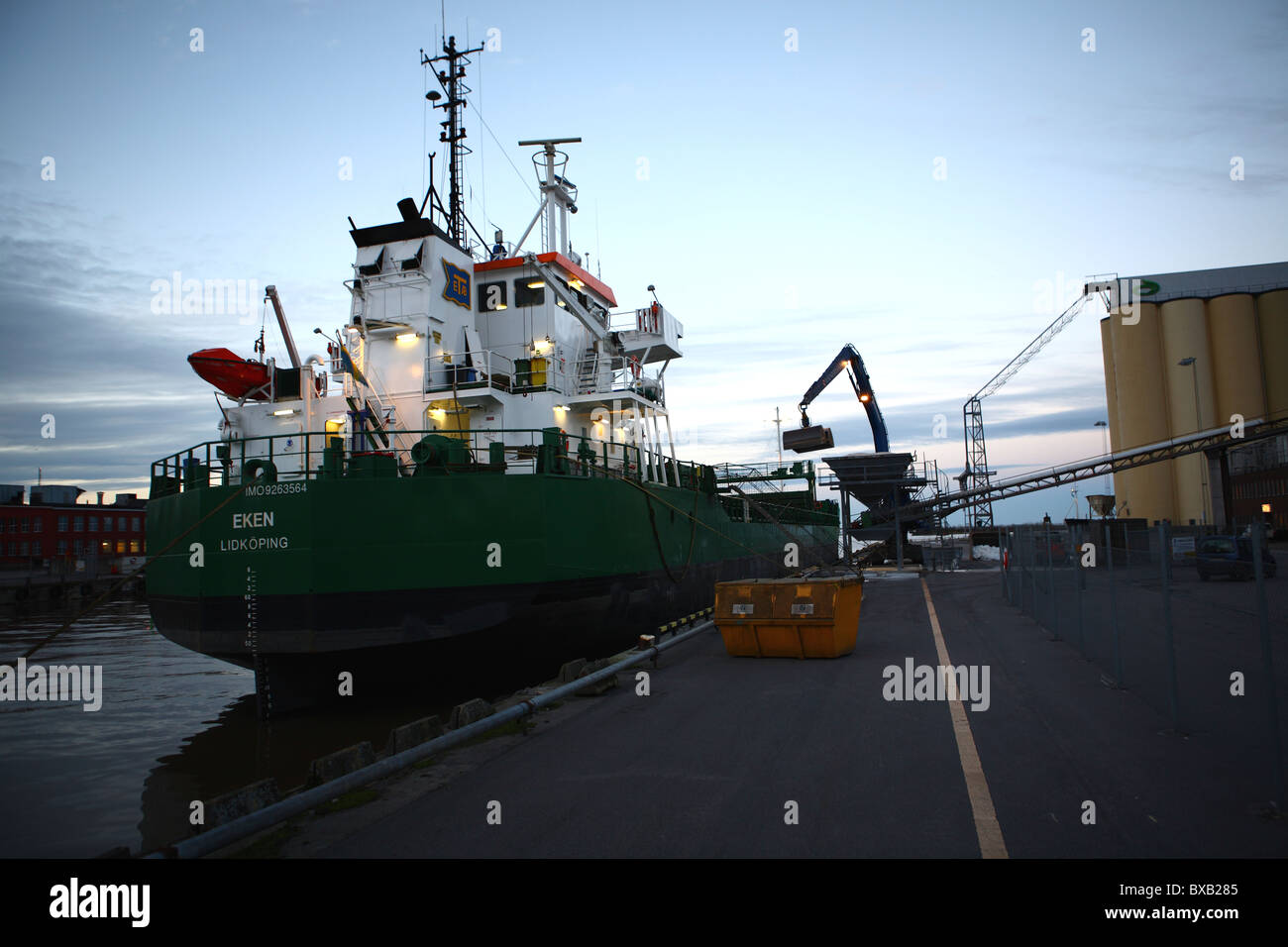 Industrial Ship in dock Stock Photo - Alamy
