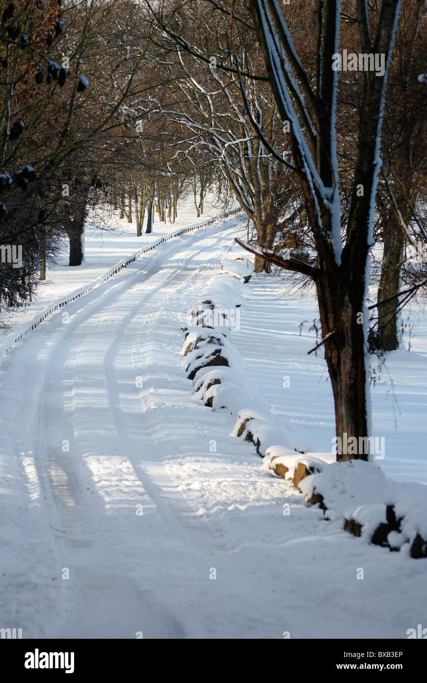 winter scene england uk Stock Photo - Alamy