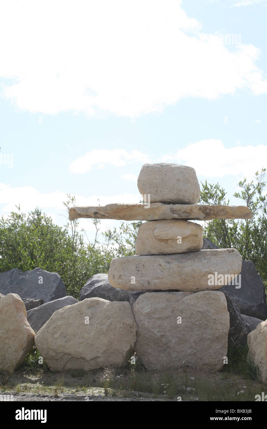 Inuksuit. The silent messengers of the Arctic Stock Photo - Alamy