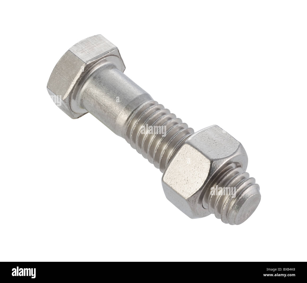 Nut and Bolt isolated on a white background Stock Photo - Alamy