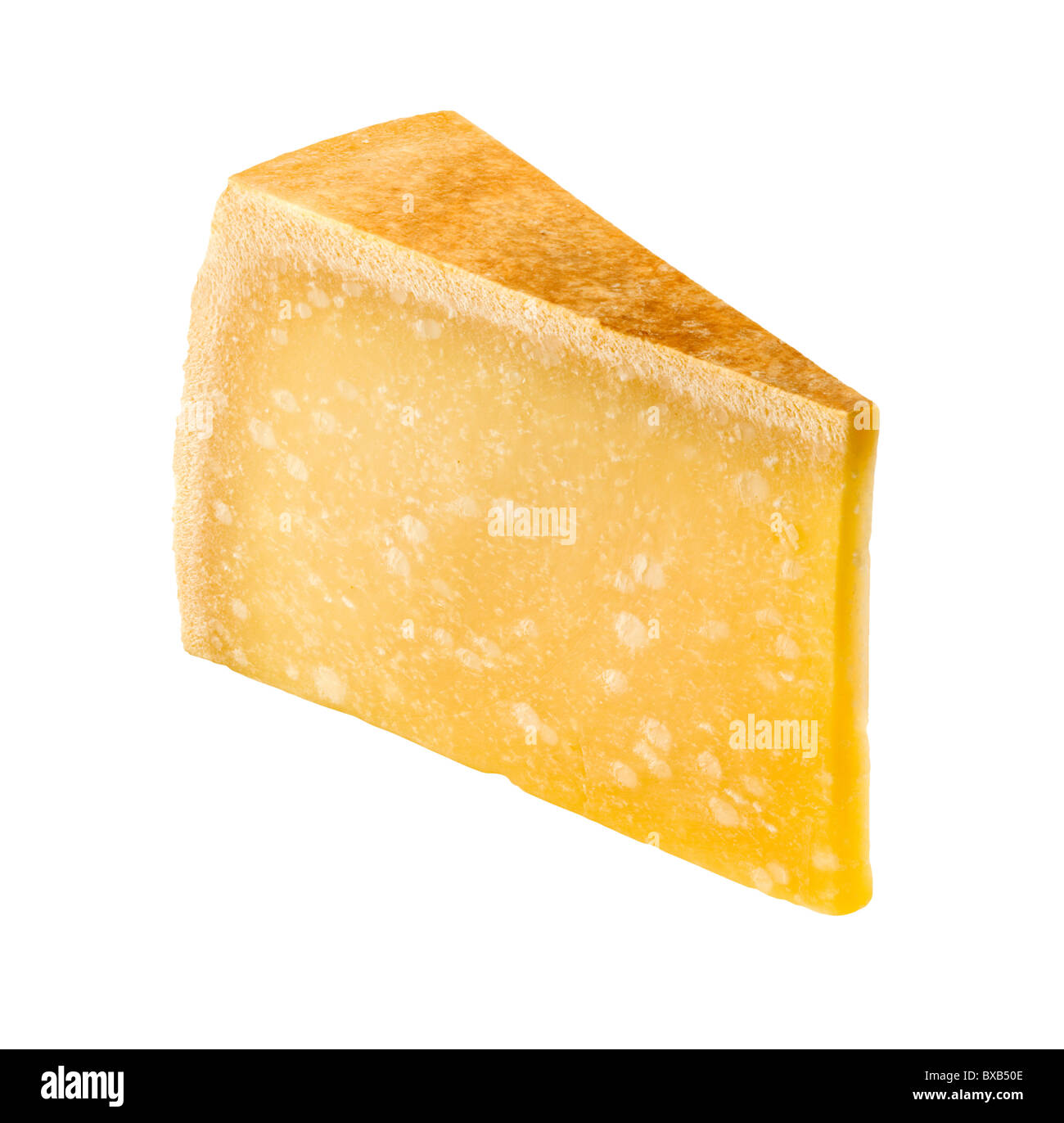 Cheese Wedge isolated on a white background Stock Photo - Alamy