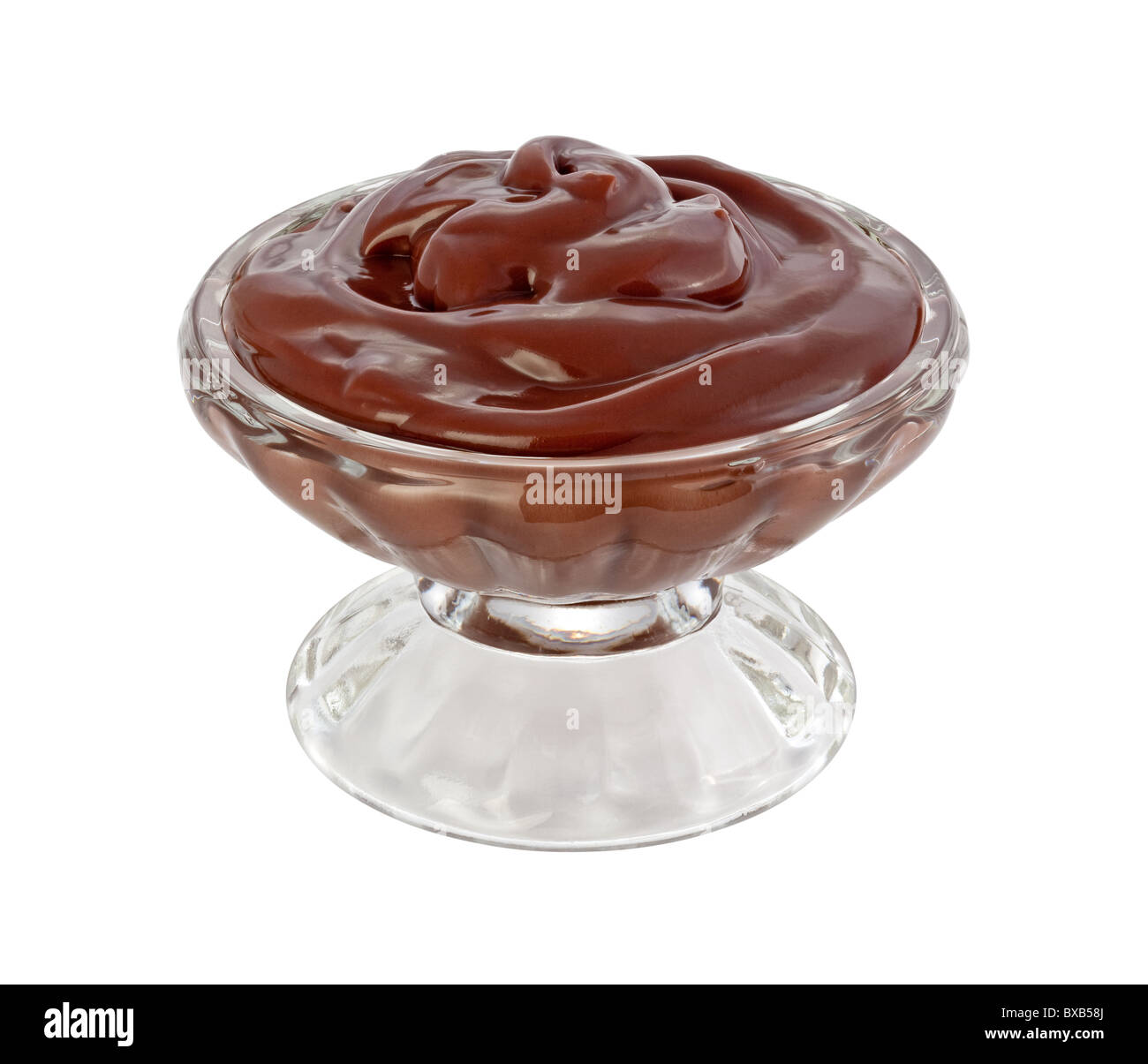 Chocolate Mousse isolated on a white background Stock Photo - Alamy