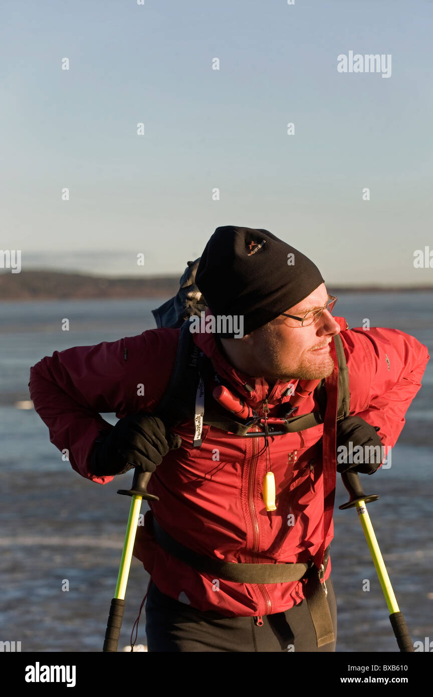Man looking up from ice hi-res stock photography and images - Alamy
