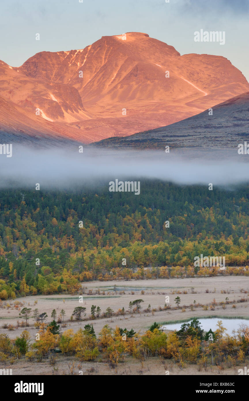 Mountain range and valley Stock Photo - Alamy