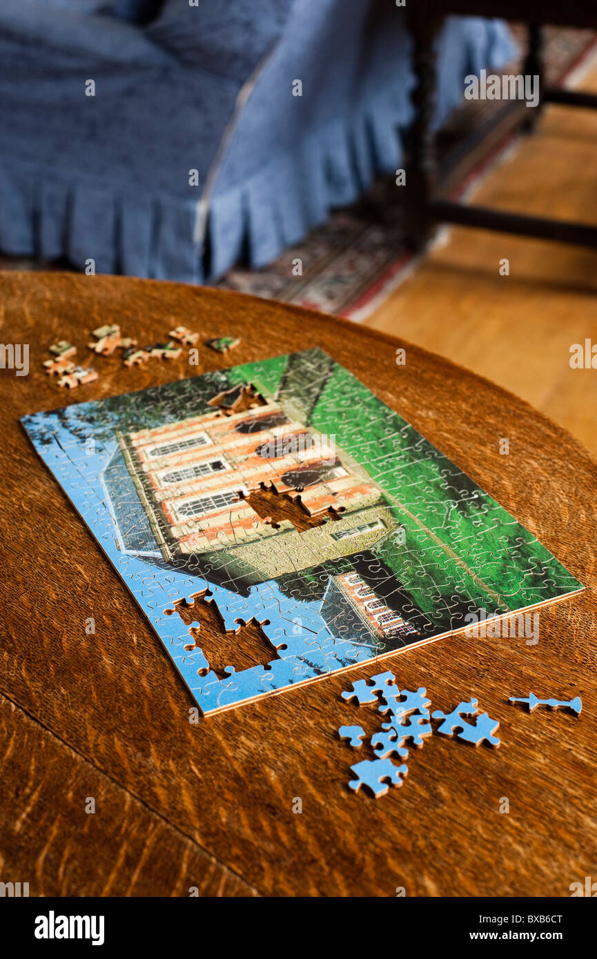 Incomplete Landmark Trust jigsaw puzzle of The Library, in Devon ...