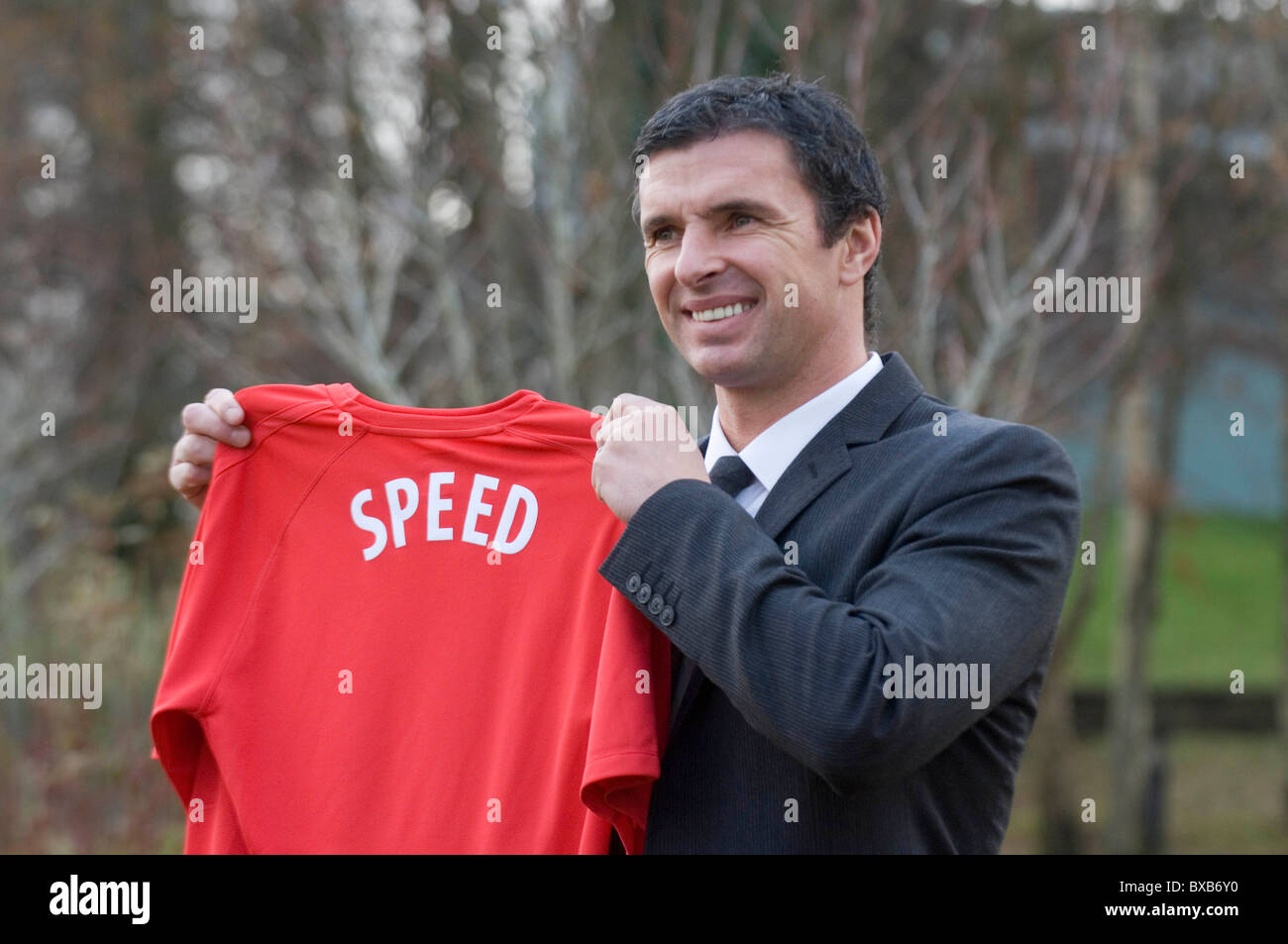 Gary Speed is unveiled as Manager of the Welsh National Football Team ...