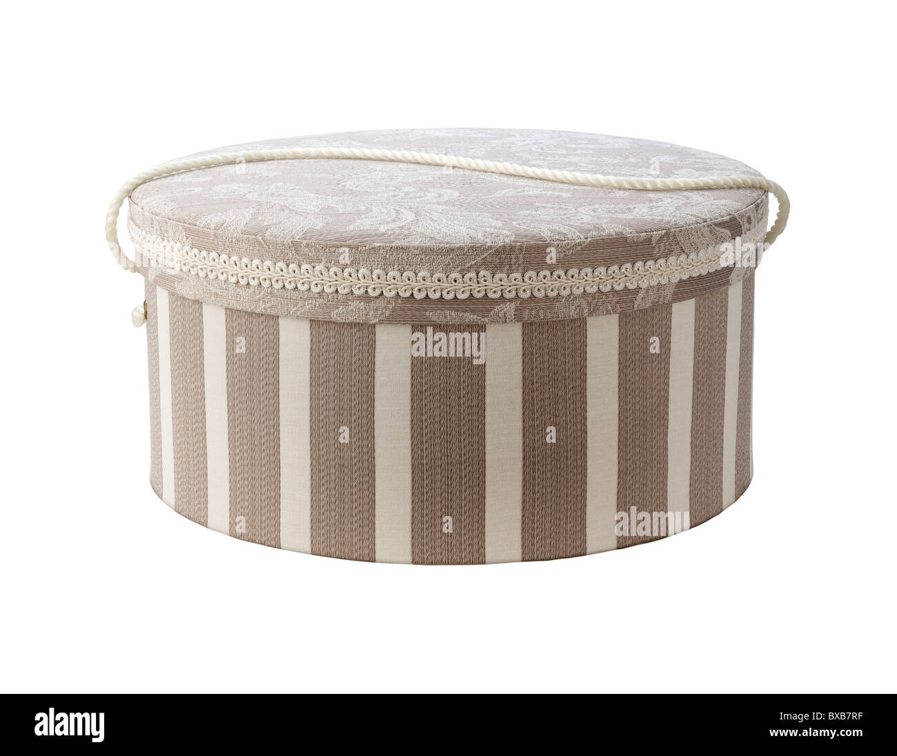 Vintage Hatbox isolated on a white background Stock Photo - Alamy