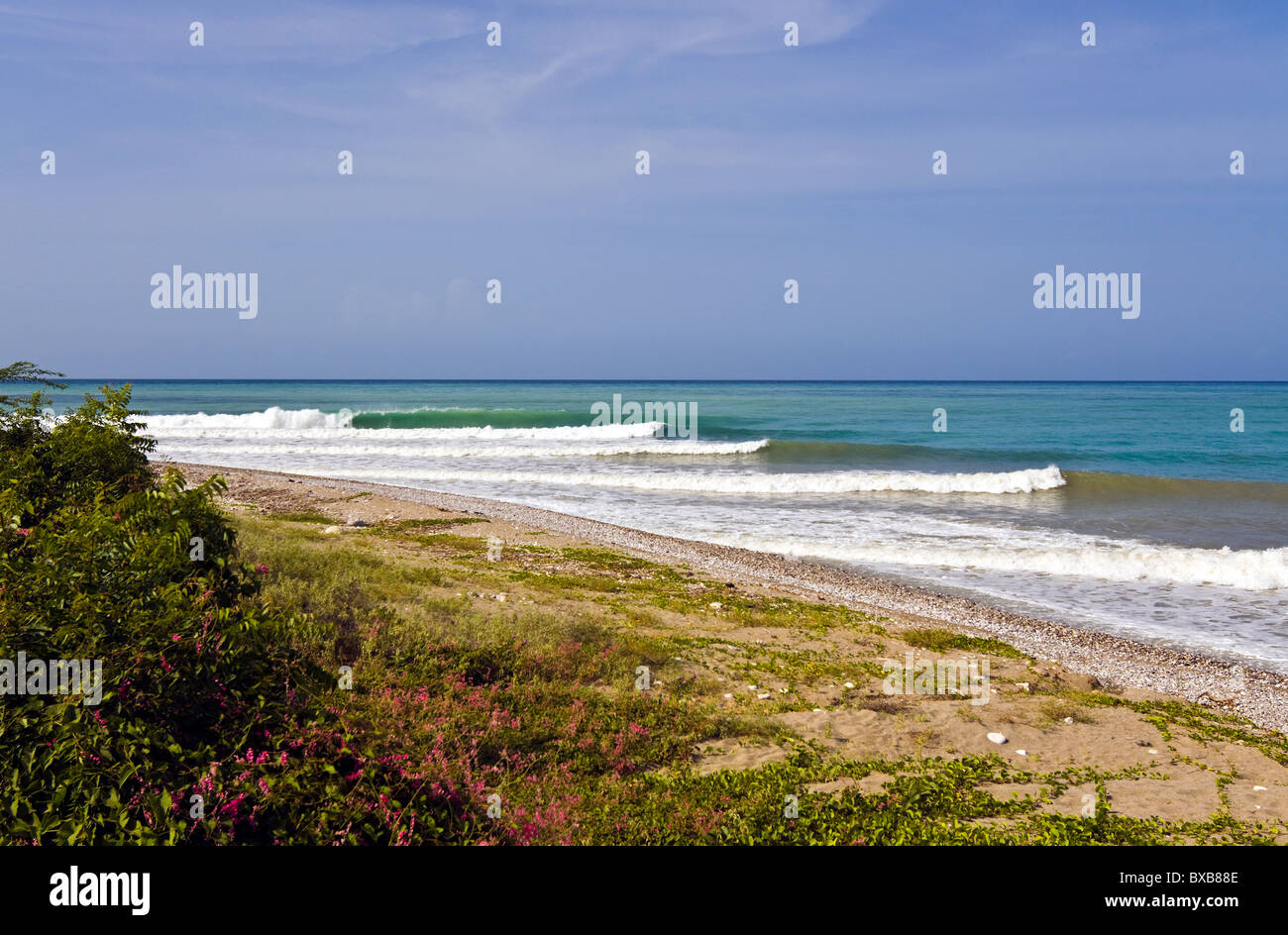 Haiti, Sud Province, Caribbean Sea, waves Stock Photo - Alamy