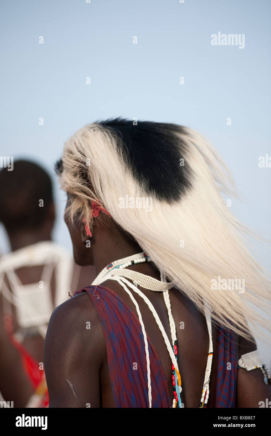 Kenyan man in tribal attire Stock Photo - Alamy