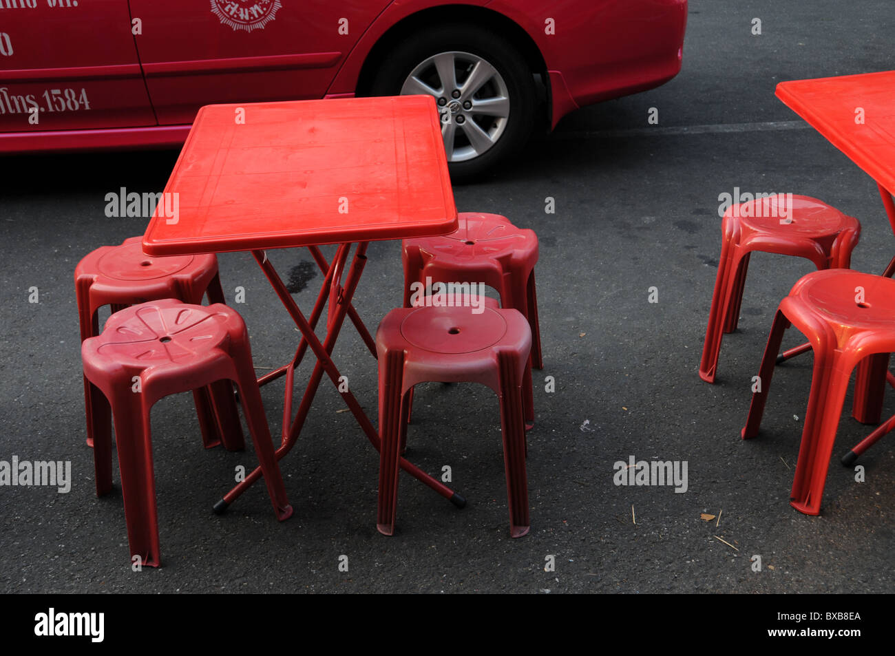 Seating a street food in Bangkok Stock Photo - Alamy