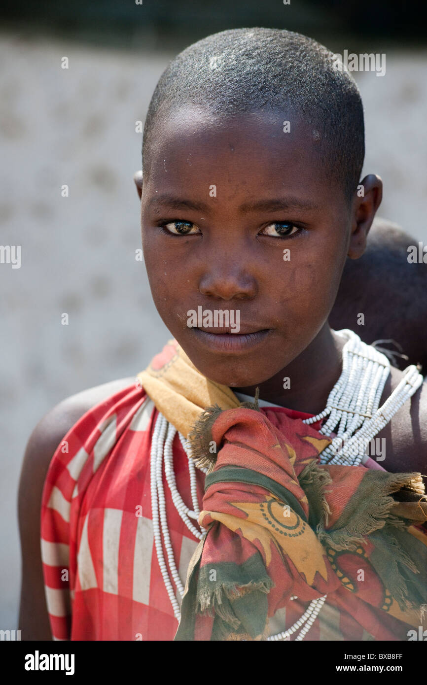 Kenyan child in tribal attire Stock Photo - Alamy