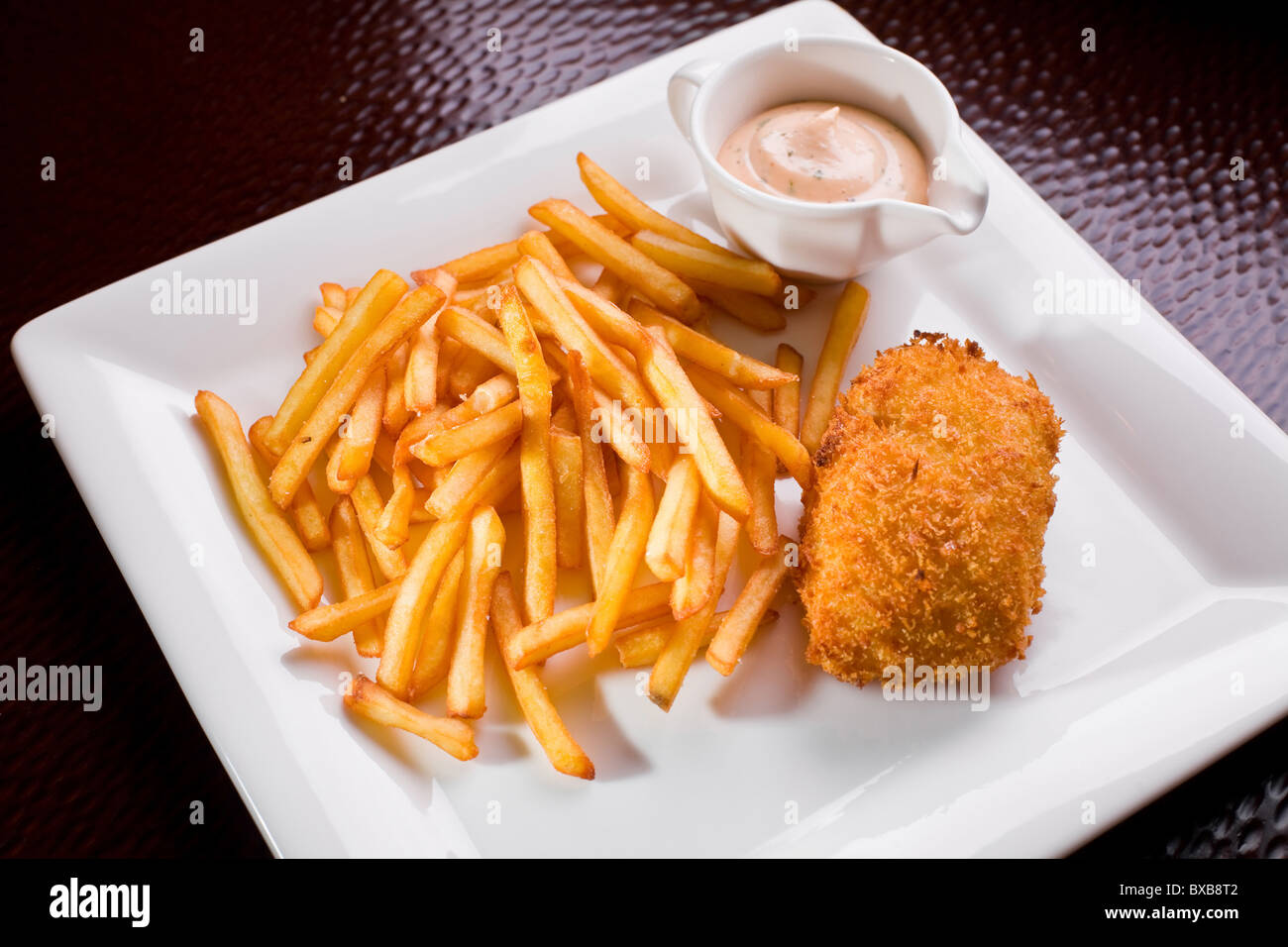 Rissole with a potato fry Stock Photo - Alamy