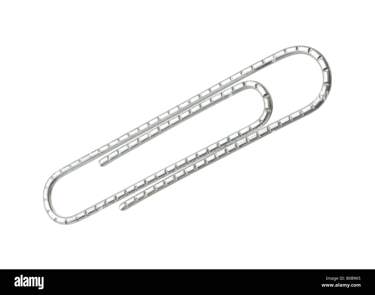 Paper Clip isolated on a white background. Full focus front & back ...