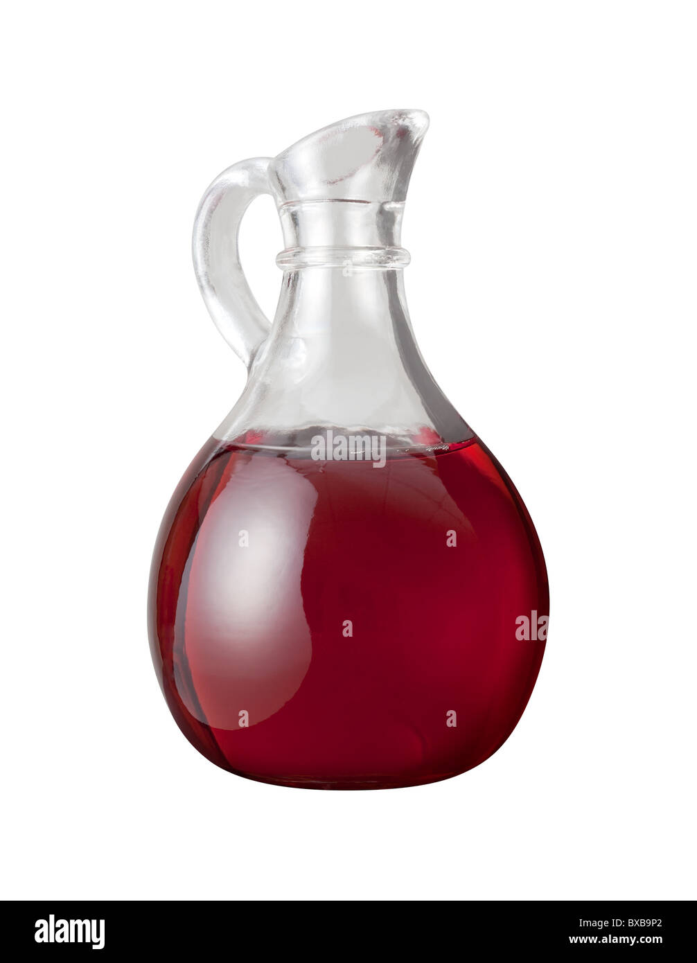 Red Wine Vinegar isolated on a white background Stock Photo - Alamy