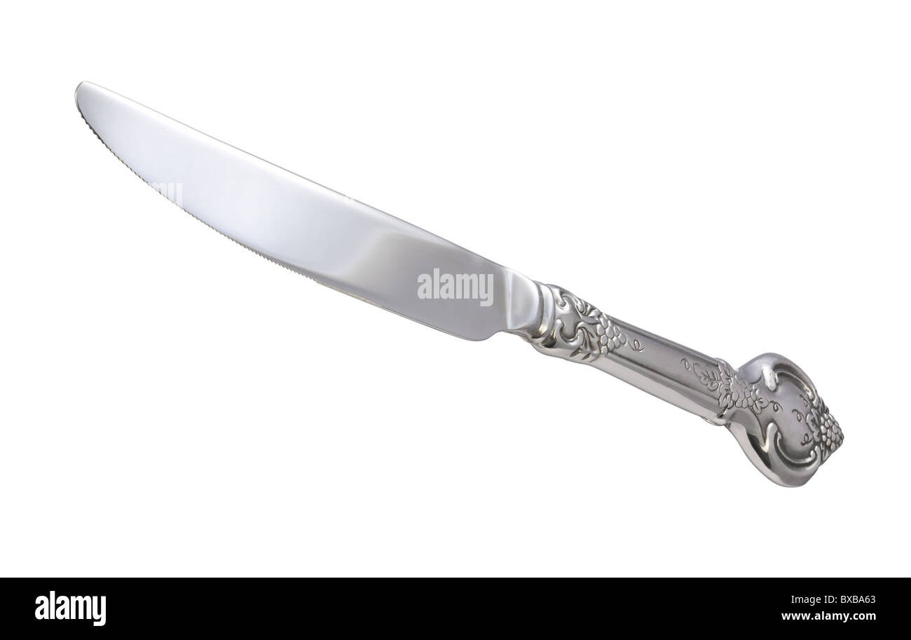 Table Knife isolated on a white background Stock Photo - Alamy