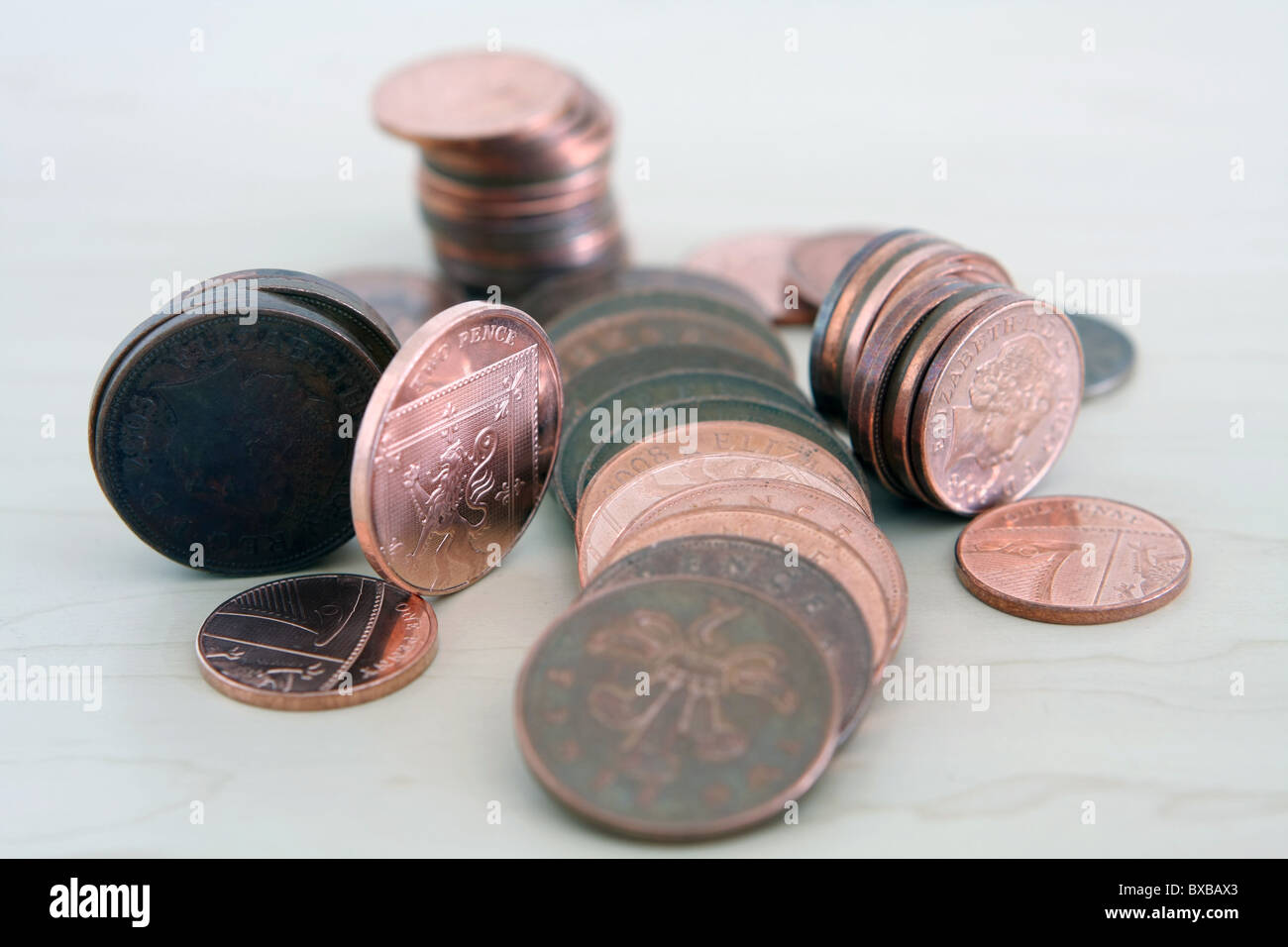 1p coins hi-res stock photography and images - Alamy