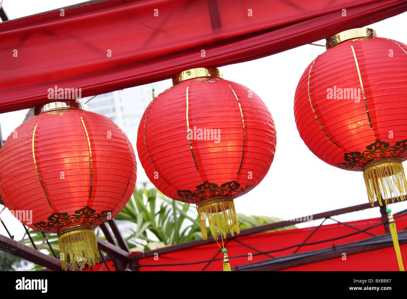 Red lantern decorated during Chinese New Year in Penang Stock Photo - Alamy
