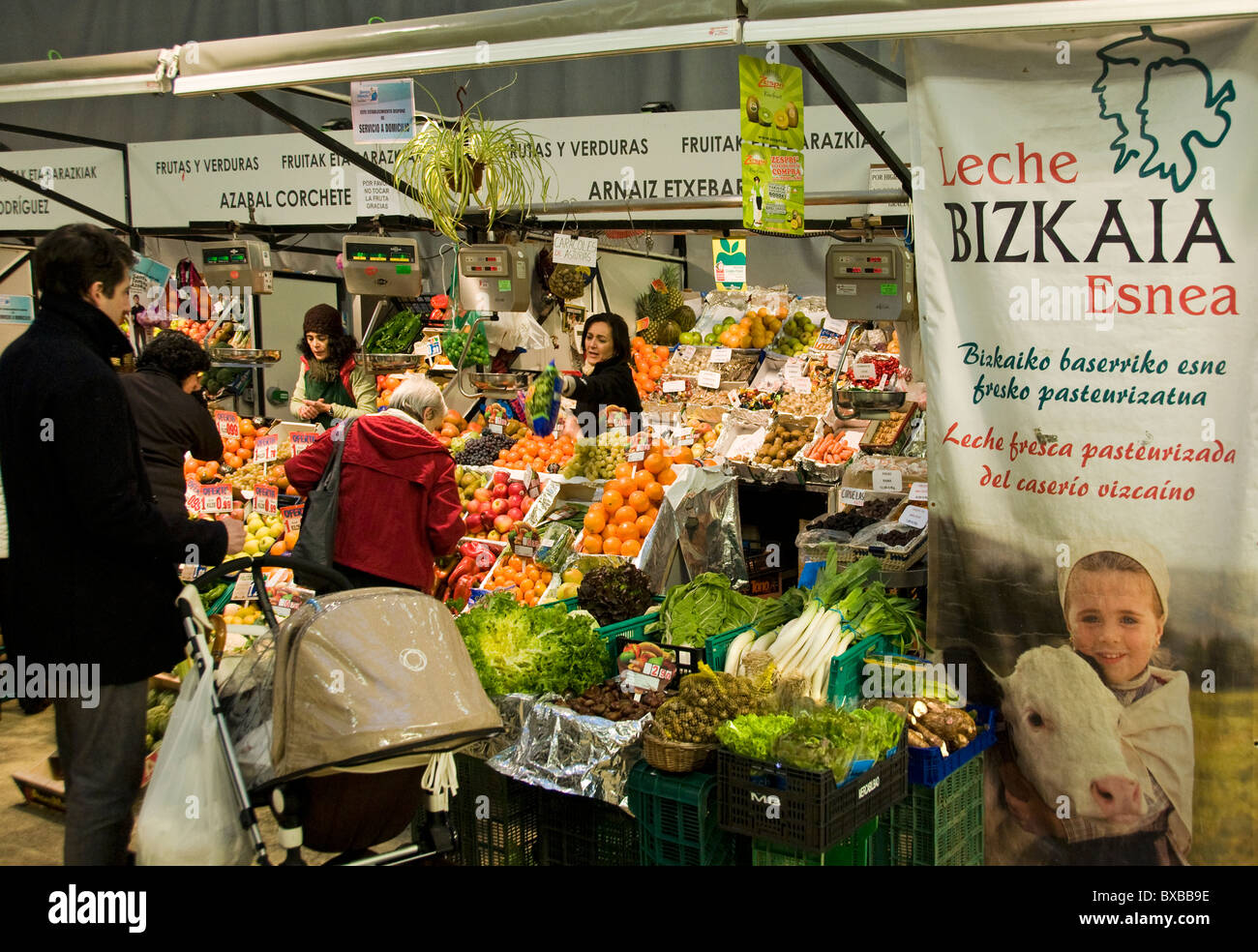 Bilbao Market Mercado de la Rivera Spain Spanish Basque Country Stock ...