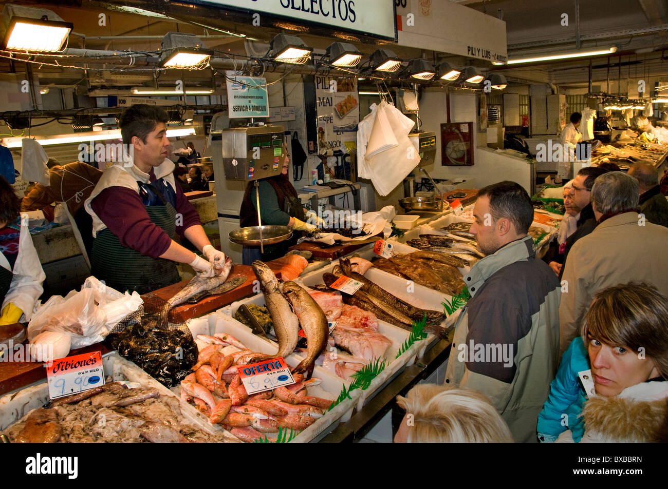 Bilbao Market Mercado de la Rivera Spain Spanish Basque Country Stock ...