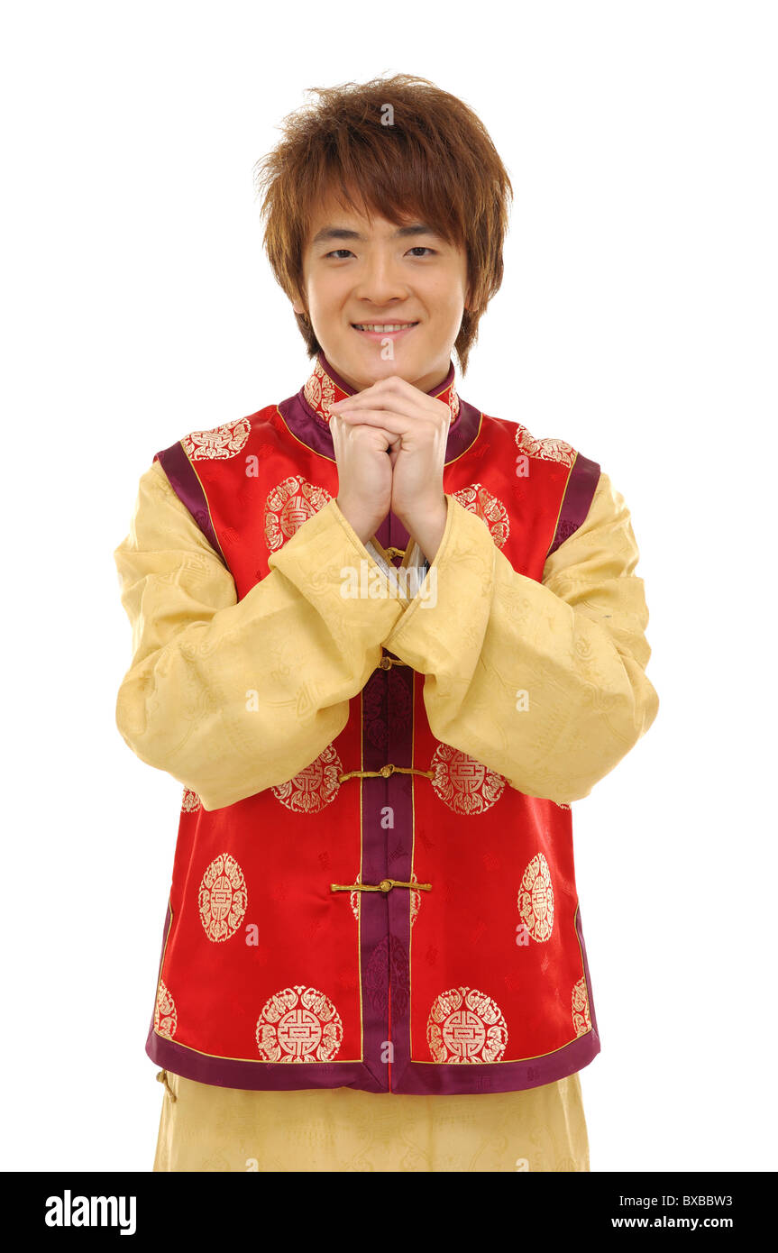 Portrait of a man praying and smiling Stock Photo - Alamy