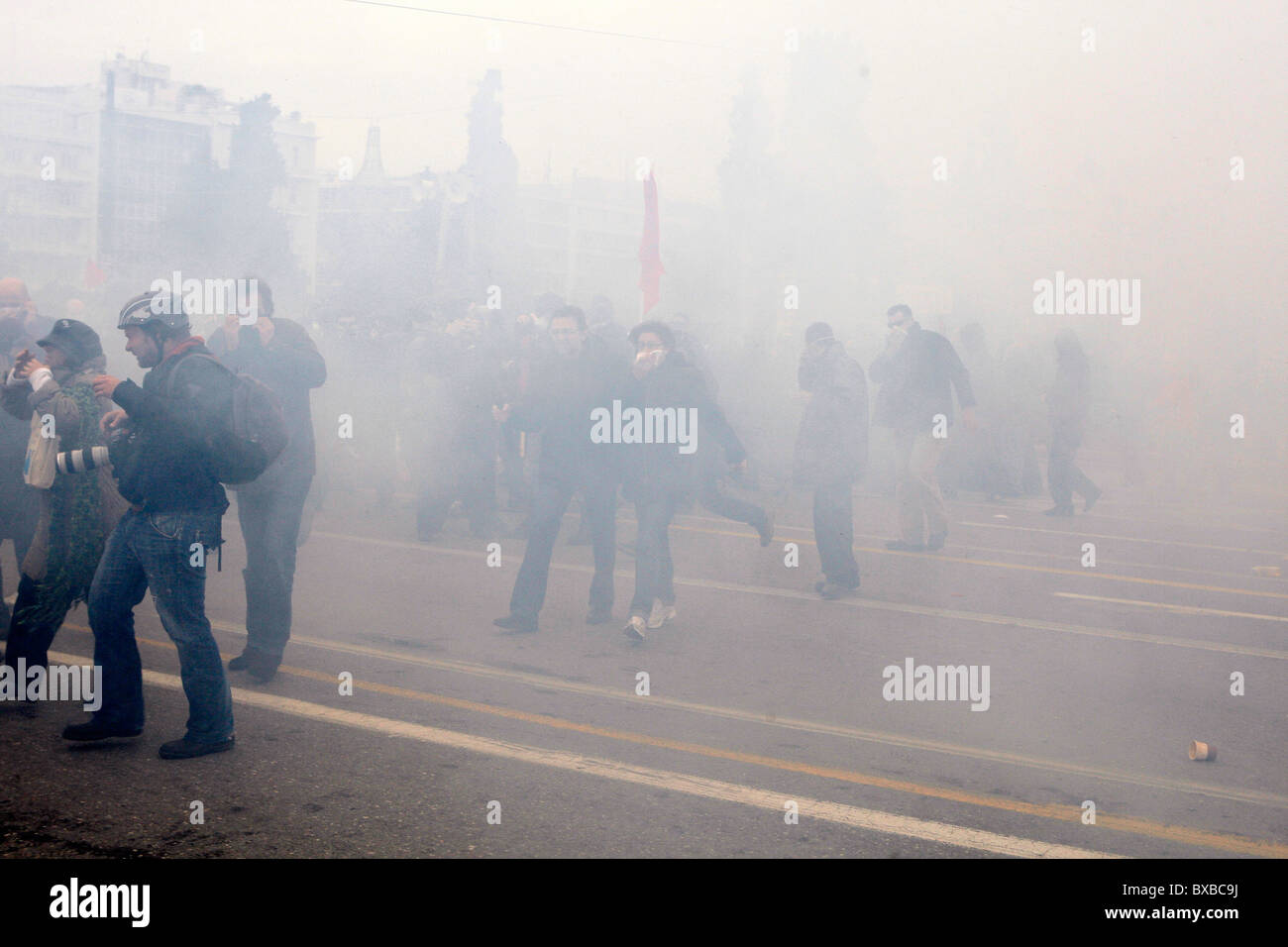 Protesters clash with the riot police, throw petrol bombs and stone ...